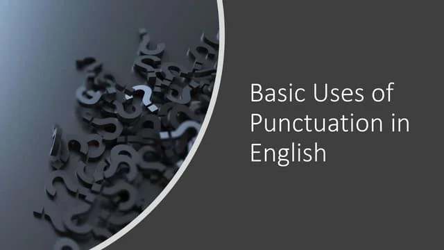Basic Punctuation Comma Colon Semi Colon Ppt
