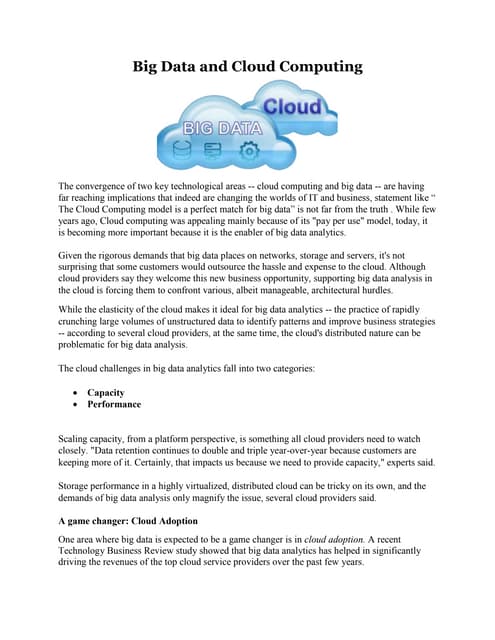 Big Data And Cloud Computing Docx