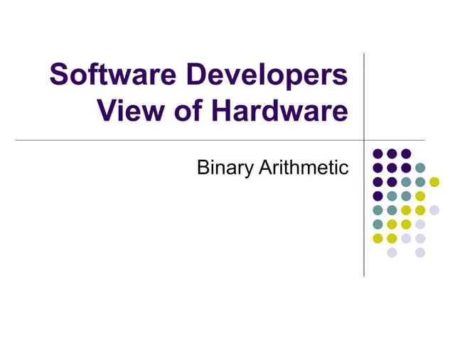Binary Arithmetic Ppt