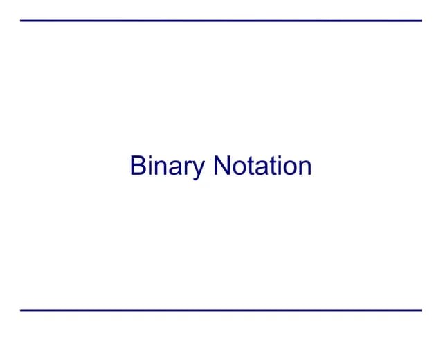 Binary Notation Odp