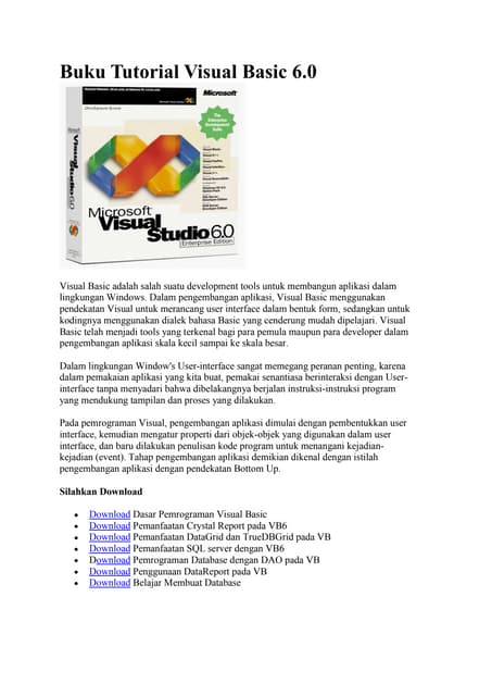 Buku Tutorial Visual Basic 6 Docx