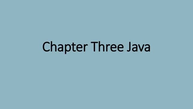 Chapter 3 Java Pptx