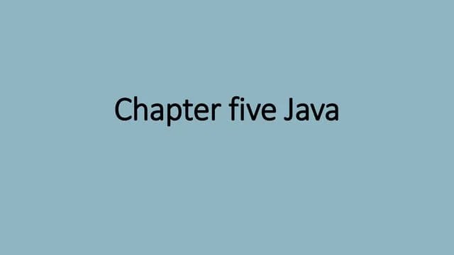 Chapter 5 Java Pptx