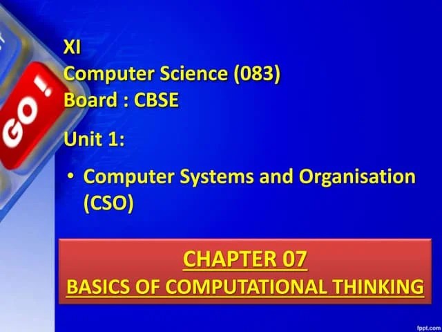 Chapter 7 Basics Of Computational Thinking Pptx