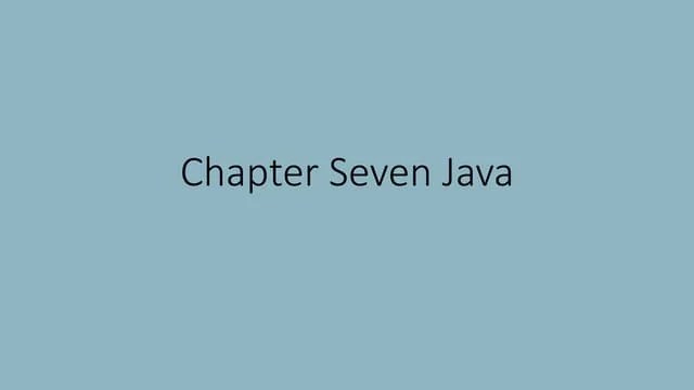 Chapter 7 Java Pptx