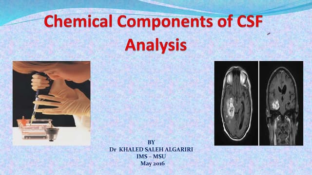 Cerebrospinal Fluid Csf Interpretation Analysis Docx