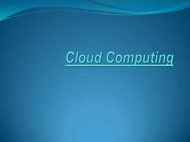 Cloud Computing 5 Pptx