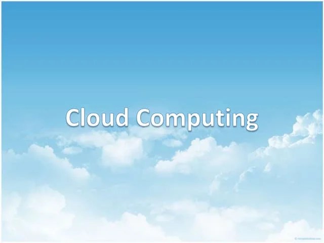 Cloud Computing Architecture Pptx