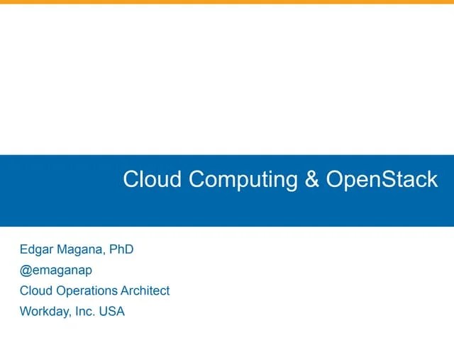 Cloud Computing And Openstack Pptx