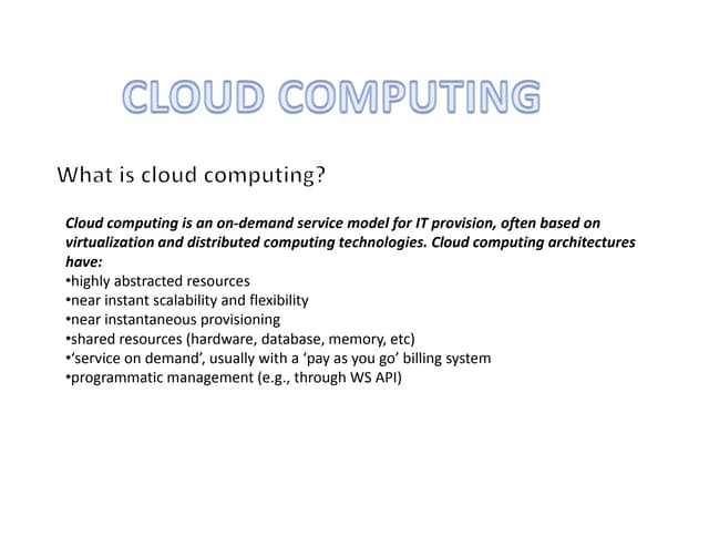Cloud Computing And Services Ppt Pptx