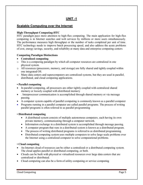 Unit 1 Paradigms Pptx Cloud Computing Cc Ppt