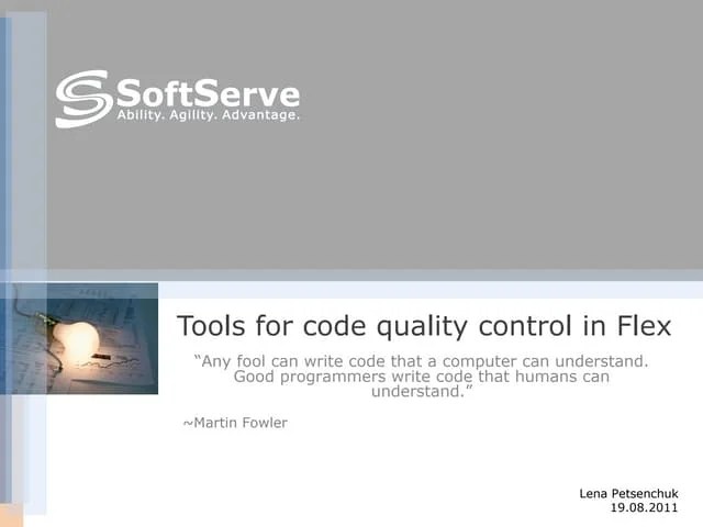 Code Quality Tools Ppt