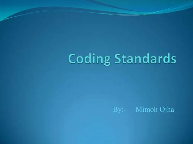 Coding Standard And Coding Guideline Pptx