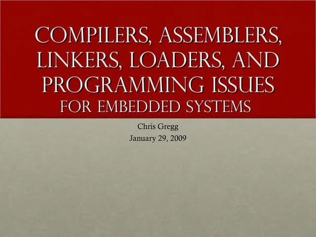 Compilers Programmingembedded Ppt