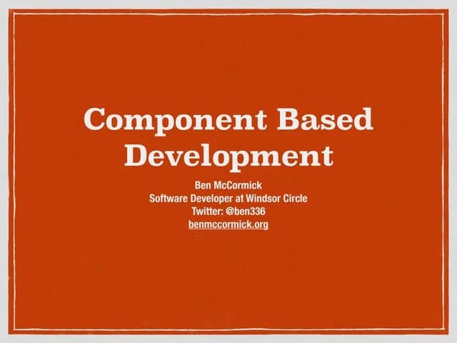 Component Based Development Pdf