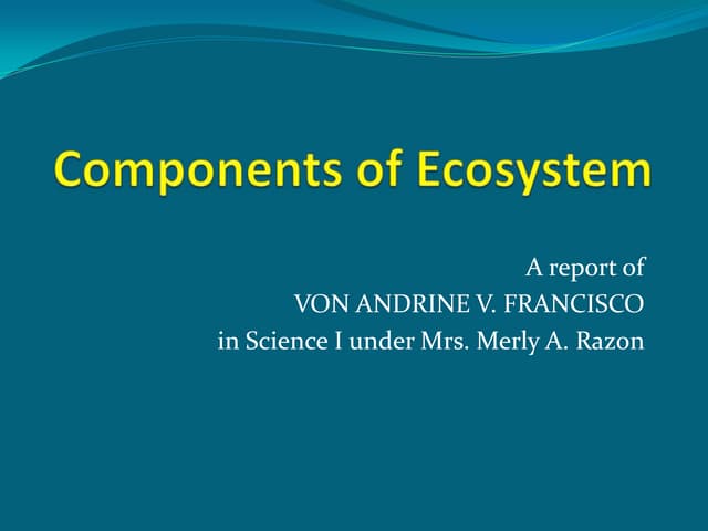Components Of Ecosystem Pptx