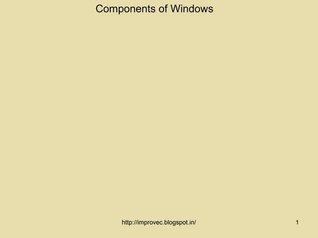 Components Of Windows 36