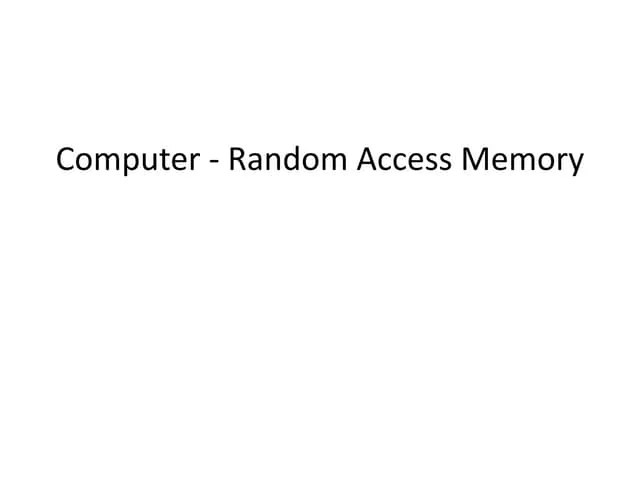Computer Ram Pdf