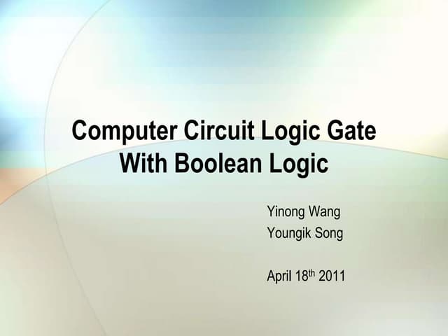 Basic Logic Gates Pptx