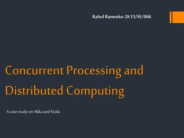 Concurrent Processing And Distributed Computing Pptx