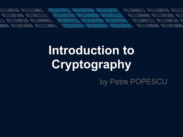 Introduction To Cryptography Pptx