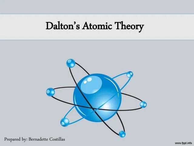 Dalton S Atomic Theory Ppt