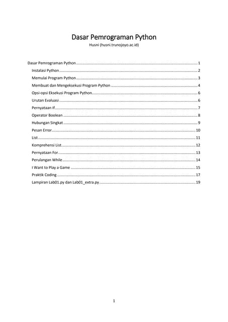 Dasar Pemrograman Python Pdf