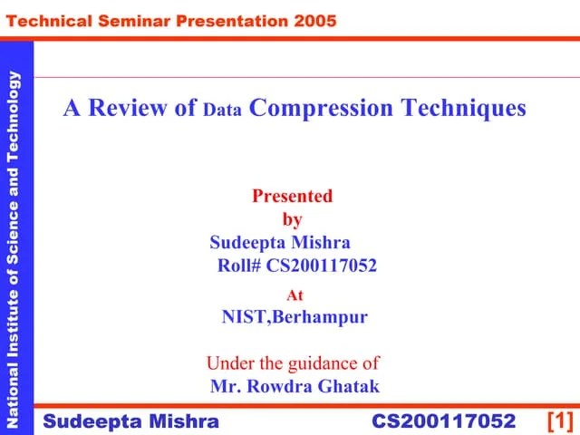 Lzw Coding Technique For Image Compression Ppt