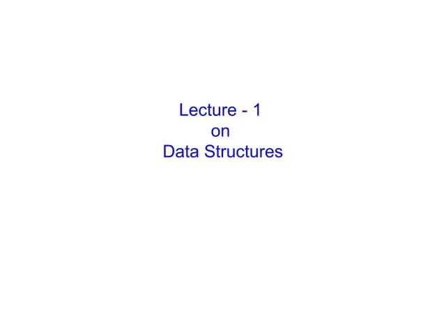 Data Structures And Algorithm Module 1 Pptx