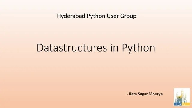 Python Data Structures And Algorithms Pptx Programming Languages
