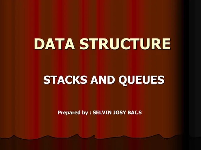 Data Structure Stack Queue Basics Ppsx