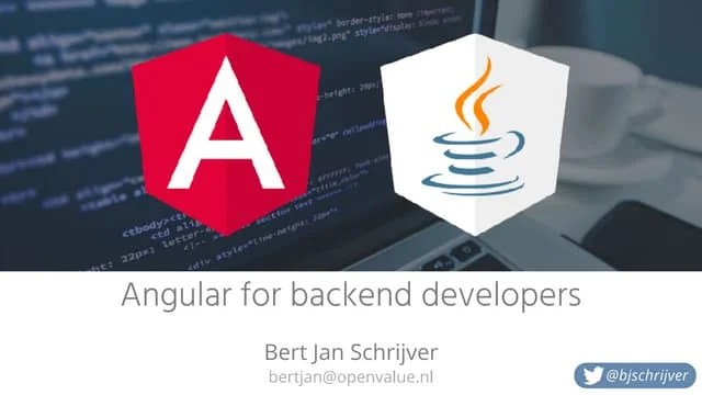 Tweakers Developers Summit 2019 Angular For Backend Developers Pdf