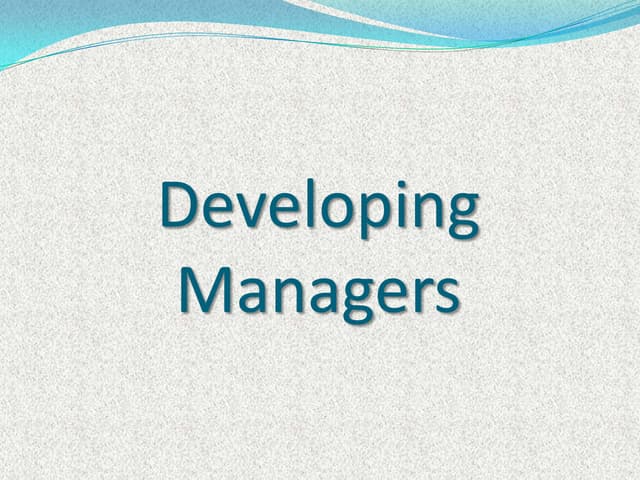 Developing Managers Pptx