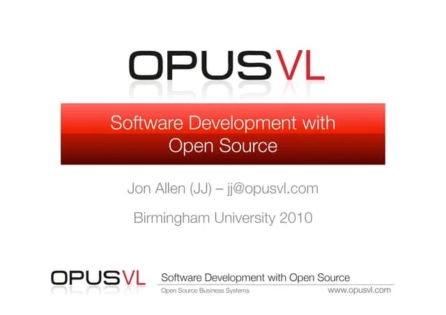 Software Development With Open Source Ppt