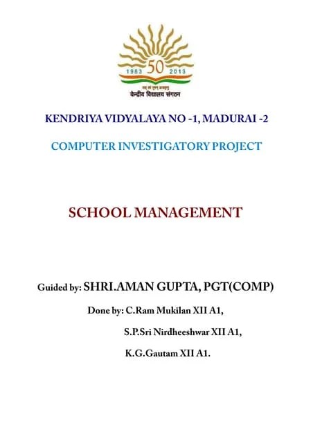 Computer Science Project Class 12th Pdf