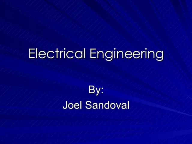Electrical Engineering Ppt