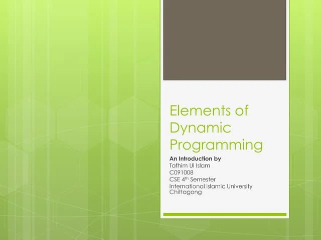 Dynamic Programming Pptx