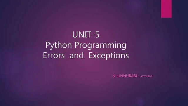 Error And Exception In Python Pptx