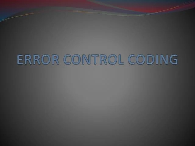 Burst Error Correction Ppt