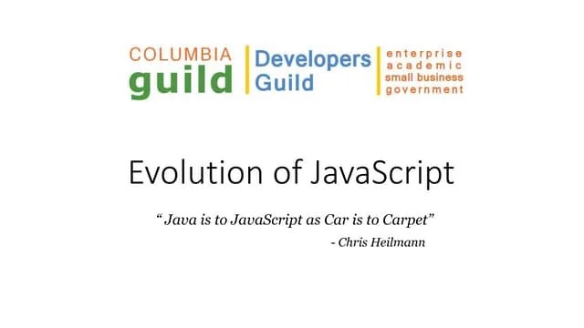 Javascript Myths And Its Evolution Pptx