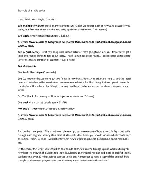 Psa Script Guidelines Ppt