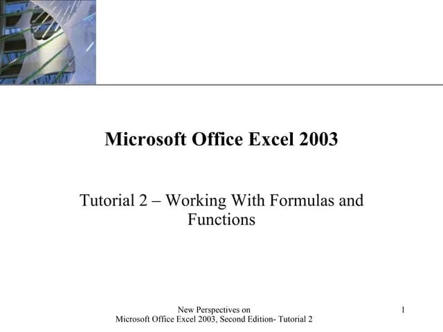 03 Excel Formulas And Functions Pptx Chemistry Science