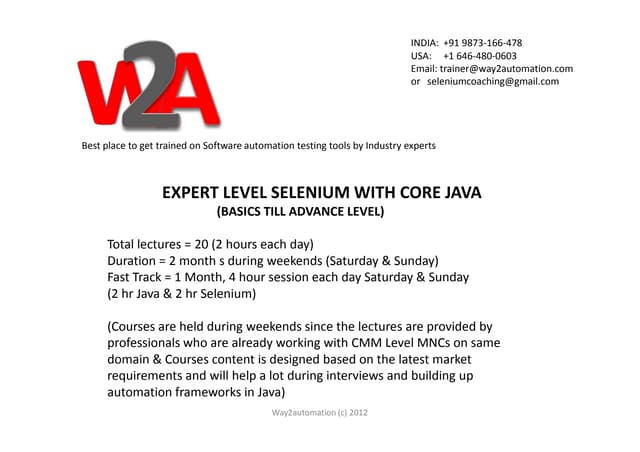 Expert Selenium With Core Java Pdf