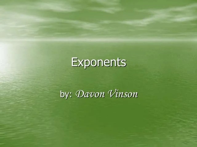 Exponent Powerpoint Pptx