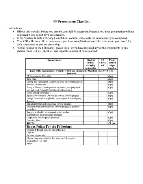 Final Fiesta Checklist Docx