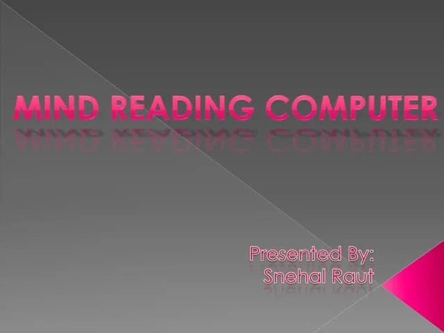 Mind Reading Computer Ppt Pptx Artificial Intelligence Technology