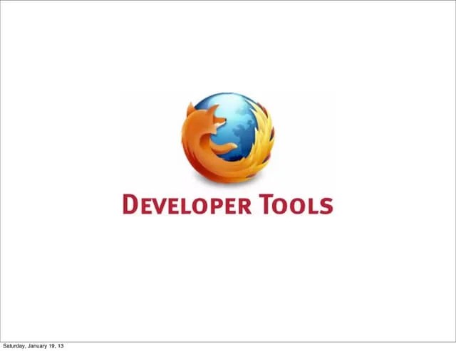 Firefox Developer Tools Pdf