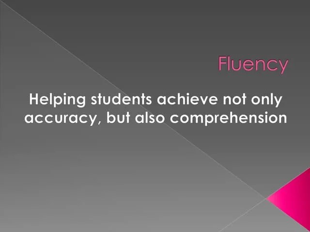 Fluency Presentation Pdf