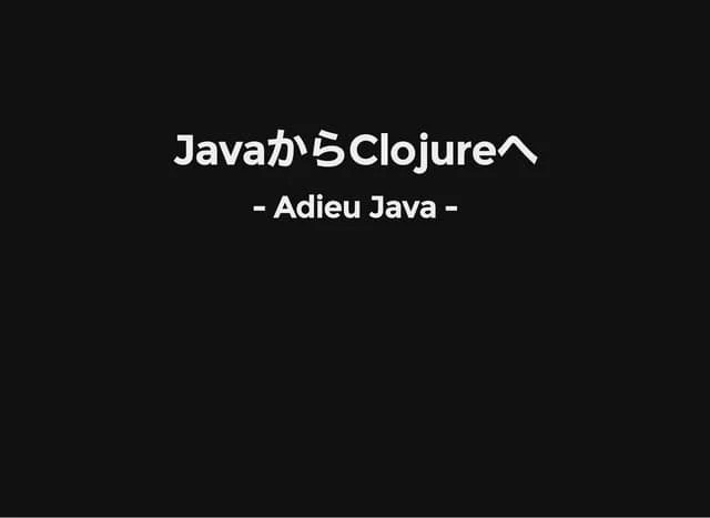 From Java To Clojure Pdf