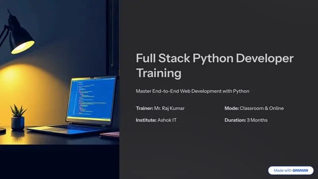 Best Full Stack Python Online Training Course Nareshit Pdf